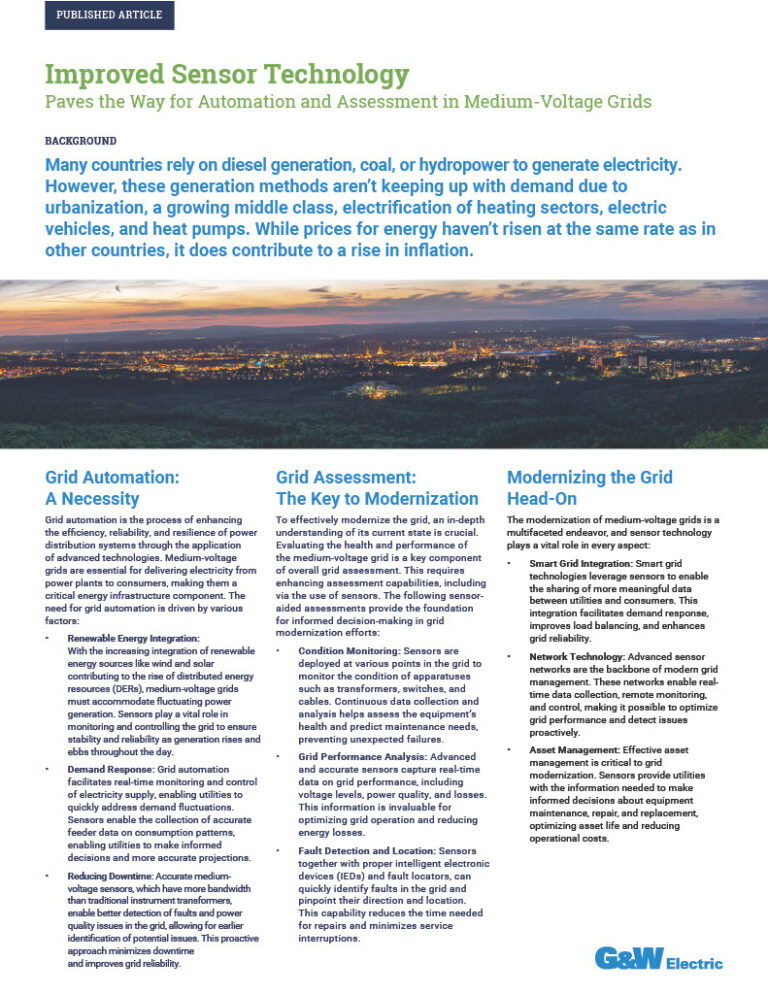 Advanced Sensor Technology for Grid Safety | G&W Electric